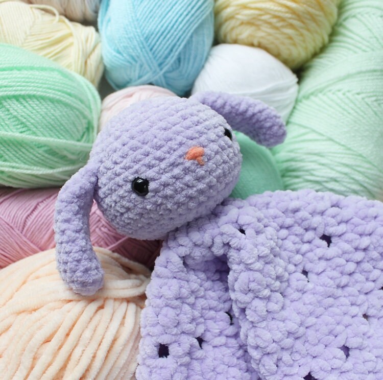 Bunny Lovey, PATTERN ONLY, Crochet Bunny, Crochet Lovey - Etsy