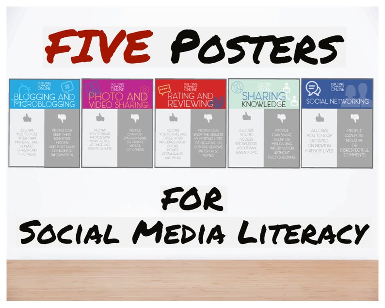 Media Literacy Posters Digital Literacy Social Media - Etsy