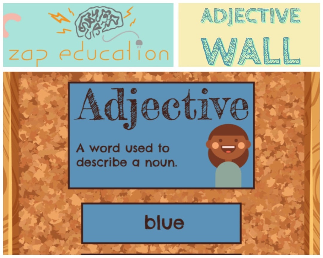 Adjective Wall | Parts of Speech Posters | Grammar Posters | Printable ...