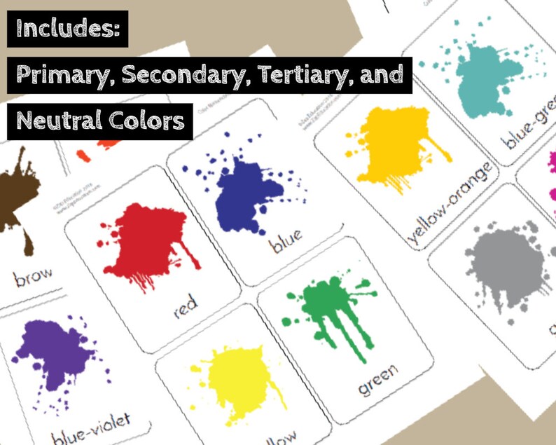 Colors | Card Sorting Activity | Montessori | Three Part Cards | 3 Part ...