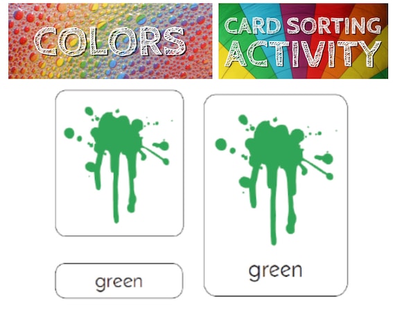 Colors Card Sorting Activity Montessori Three Part Cards | Etsy