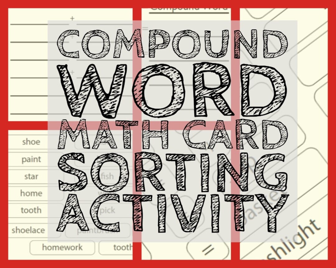 Compound Word Math | Compound Words THREE Activities | Word Study ...