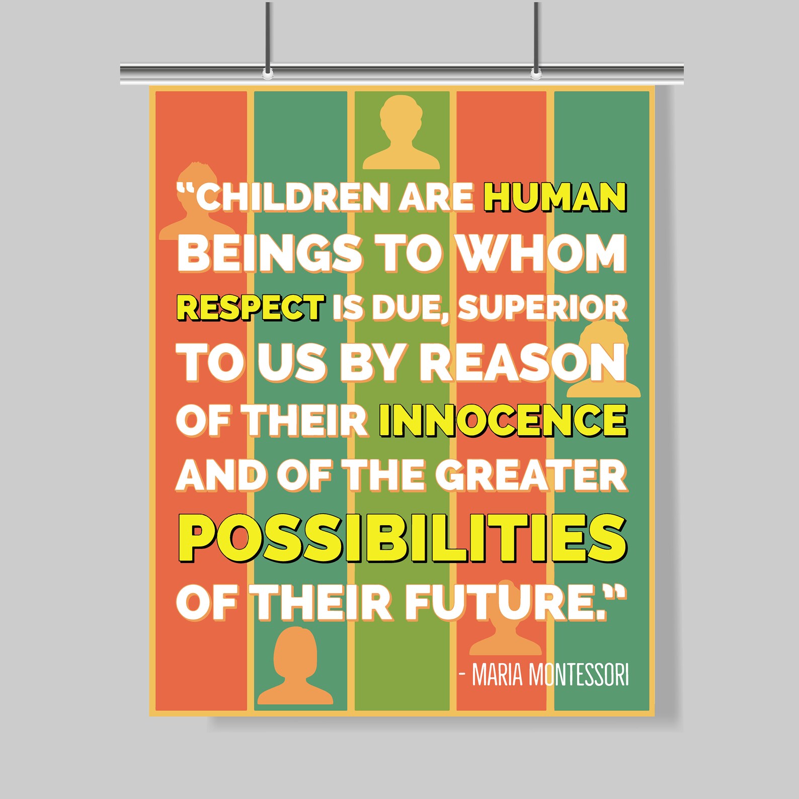Maria Montessori Quote Poster – Instant Download – Children Are Human ...