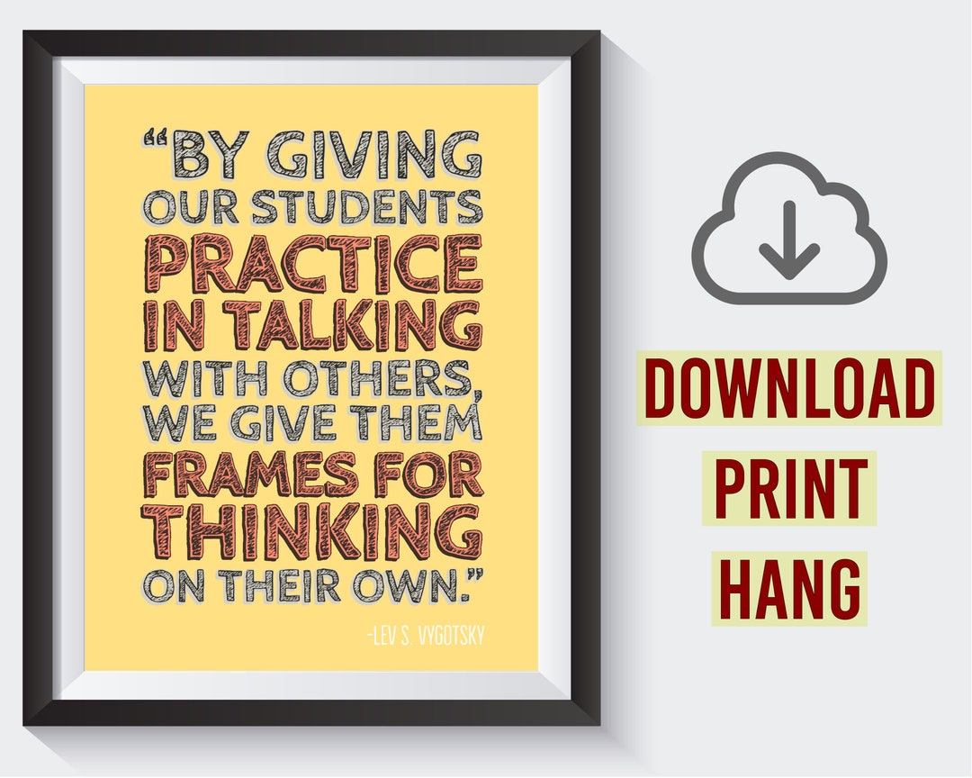 Lev Vygotsky Quote Poster – Instant Download – Thinking on Their Own ...