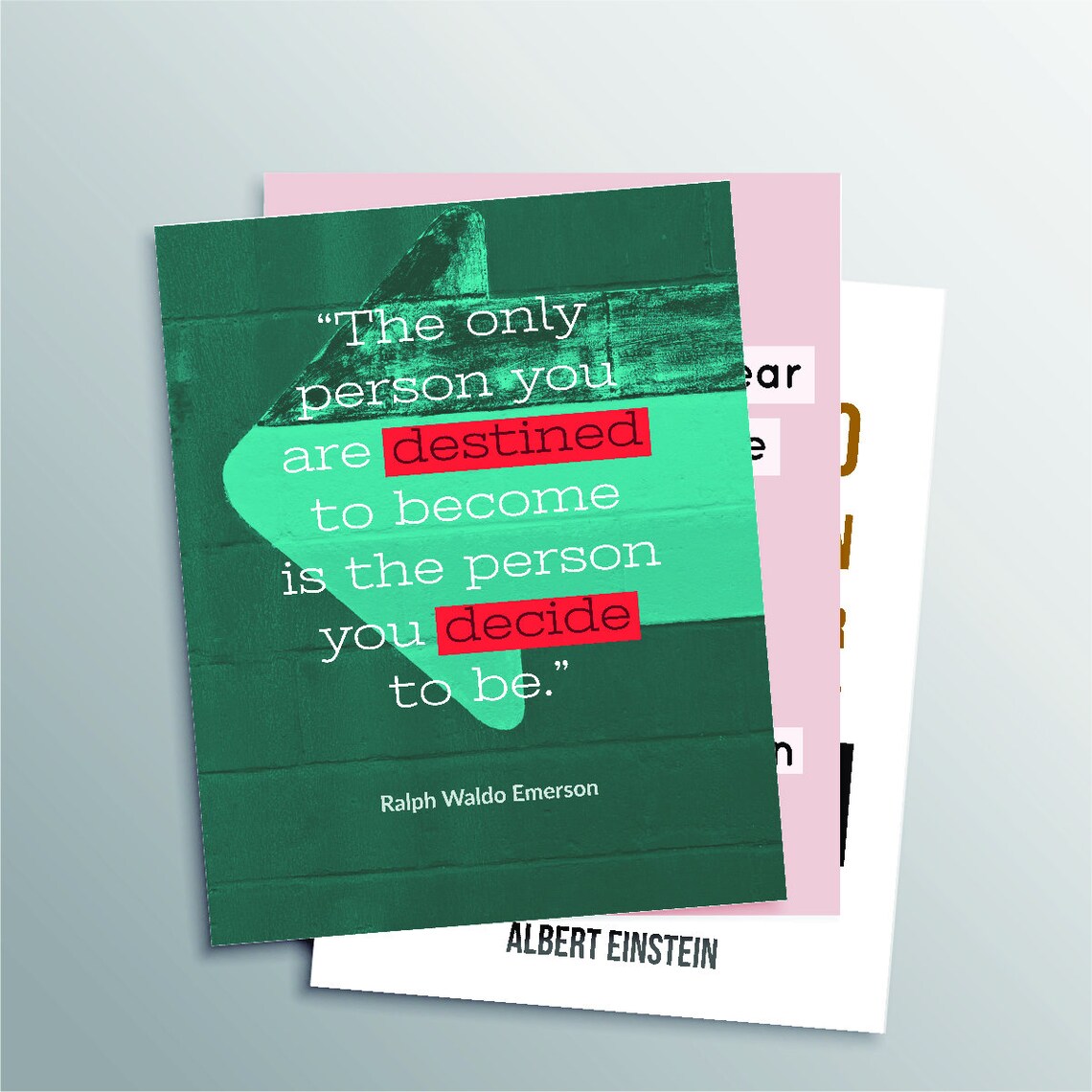 Motivational Poster Set - 10 Printable Posters - Inspirational - Back ...