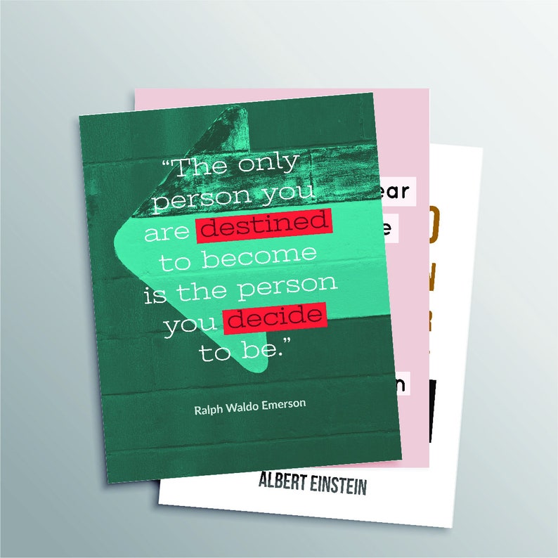 Motivational Poster Set 10 Printable Posters Inspirational - Etsy