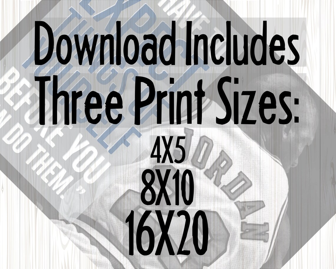 Michael Jordan Quote Poster – Instant Download – Expect Things – NBA ...