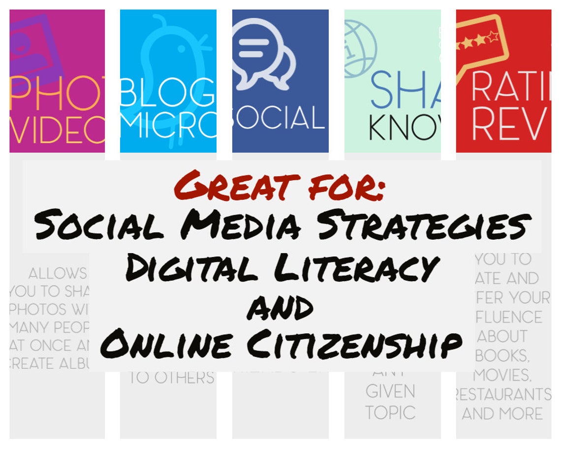 Media Literacy Posters Digital Literacy Social Media | Etsy