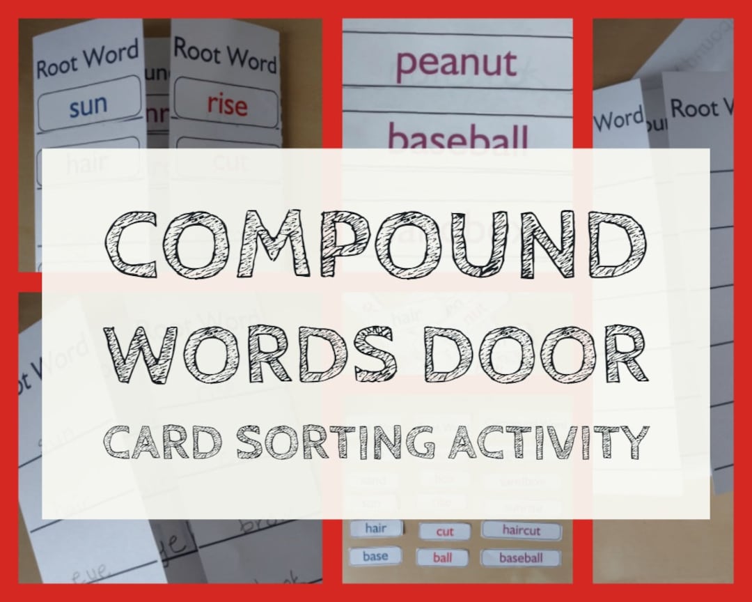 Compound Words 3 Activities in 1 | Compound Wood Door | Word Study ...