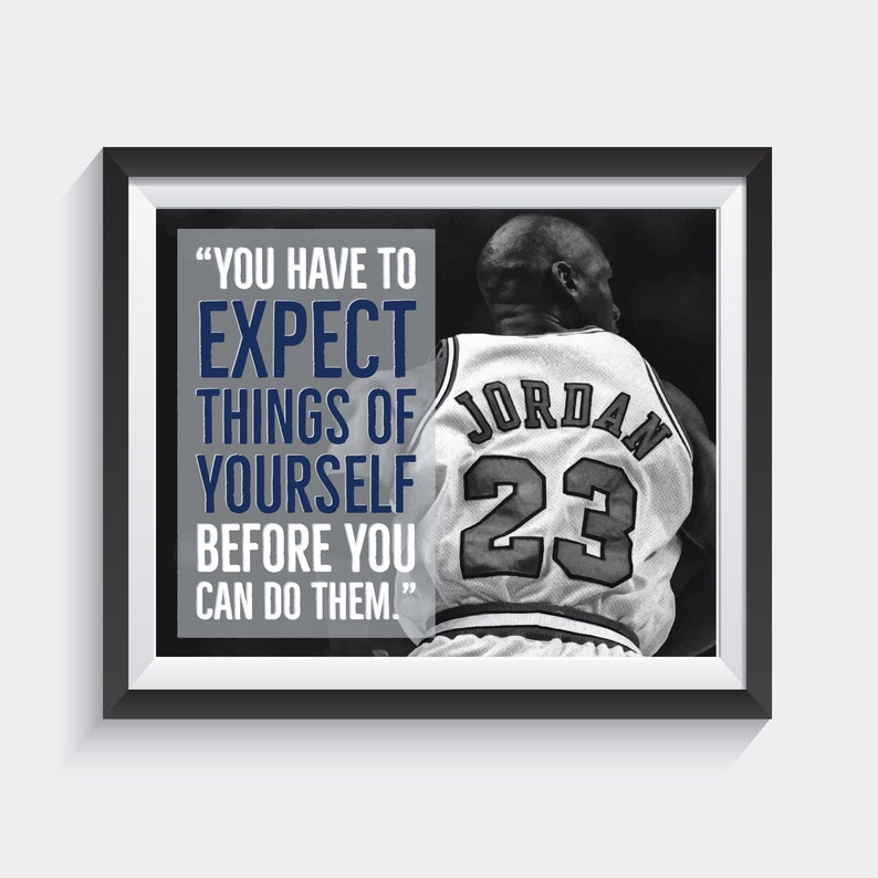 Michael Jordan Quote Poster – Instant Download – Expect Things – NBA ...