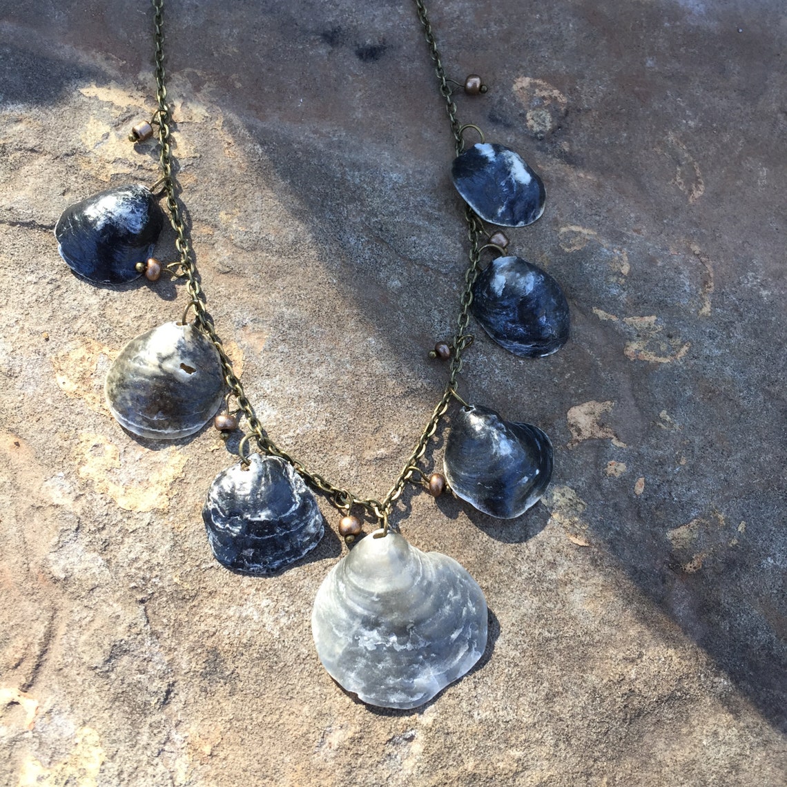 Black Jingle Shell Jewelry Set - Etsy