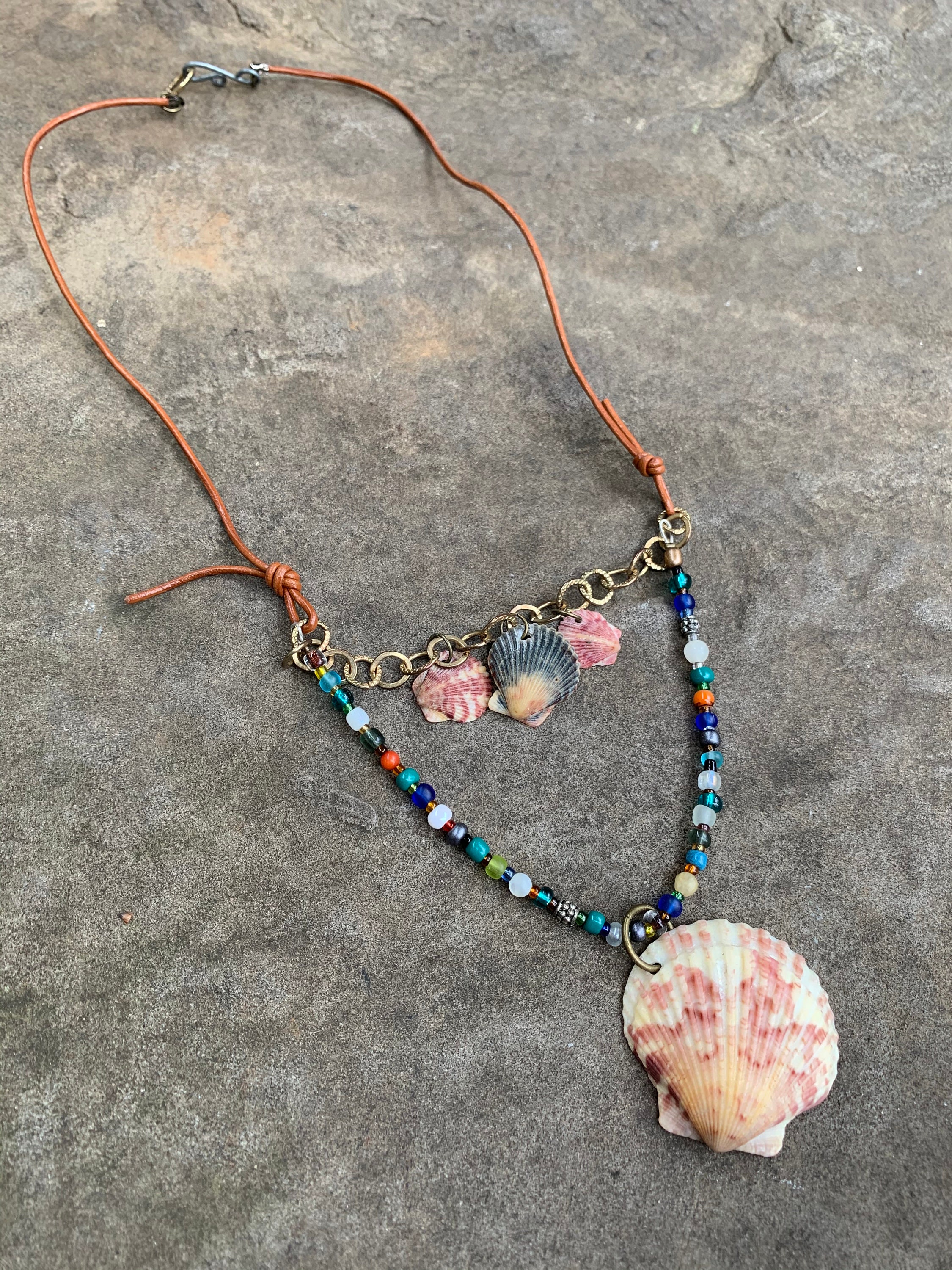 Seashell necklace | Etsy