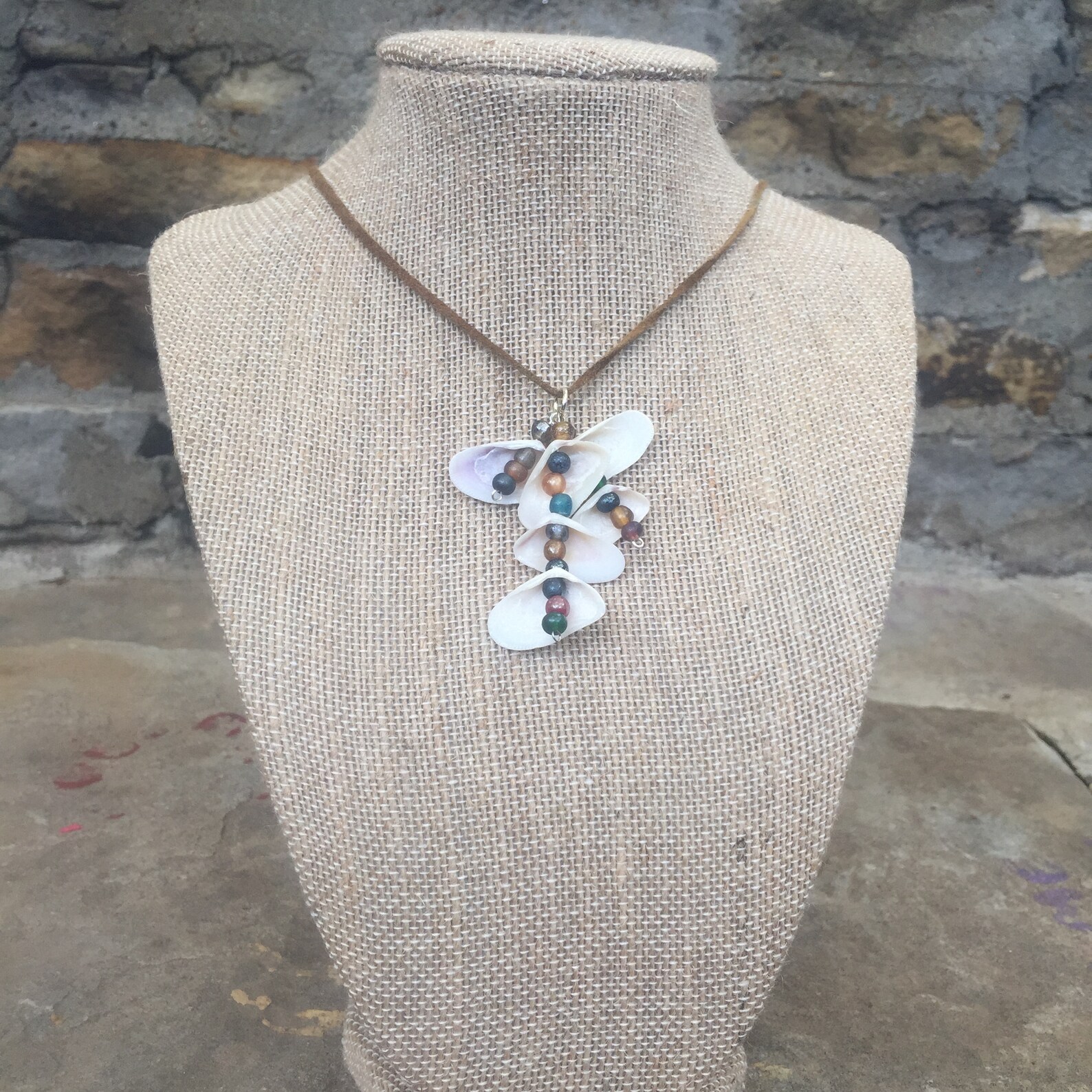 Coquina Shell Necklace and Earring Set - Etsy