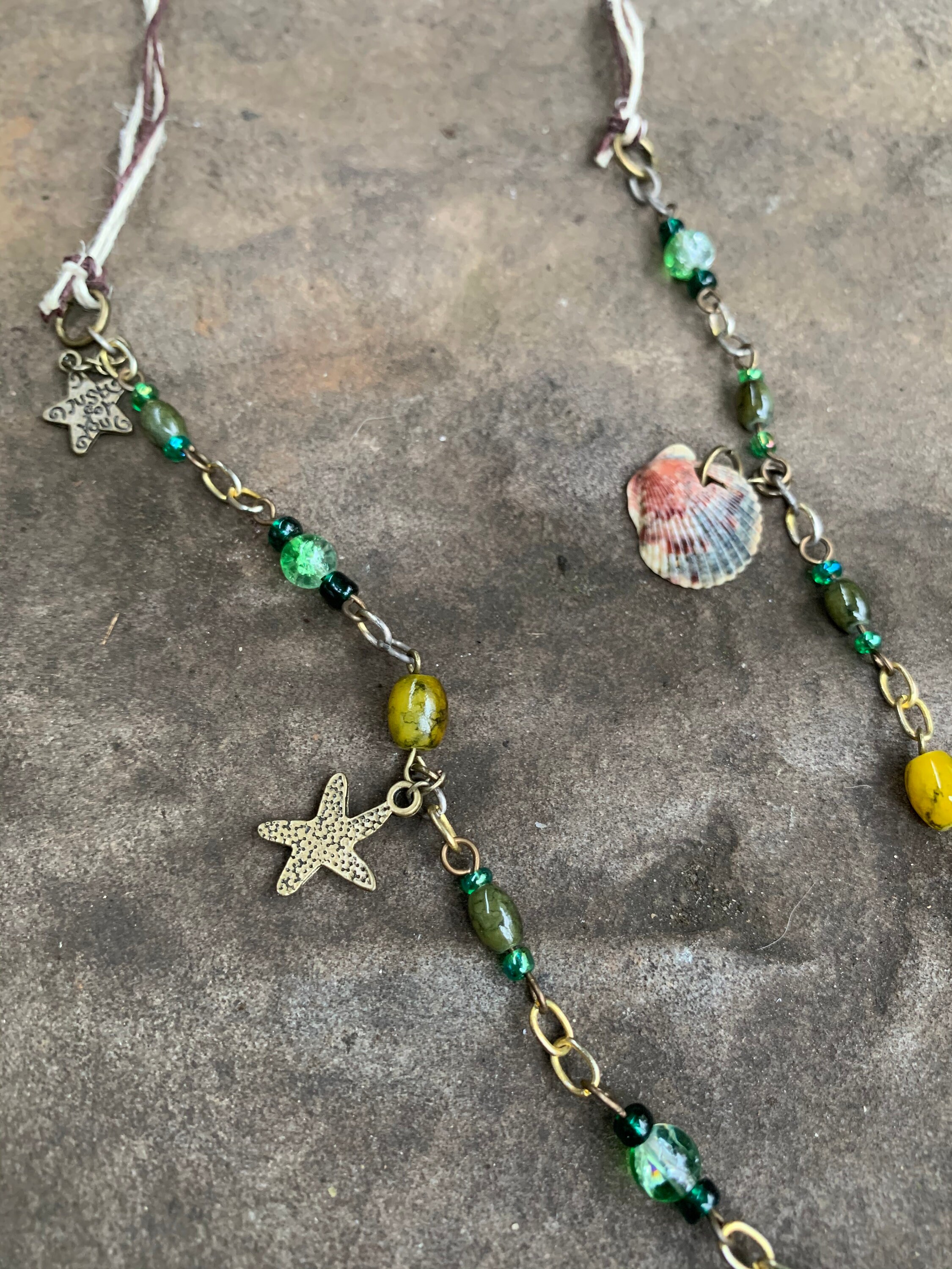 Shell Cross and Scallop Shell Necklace - Etsy