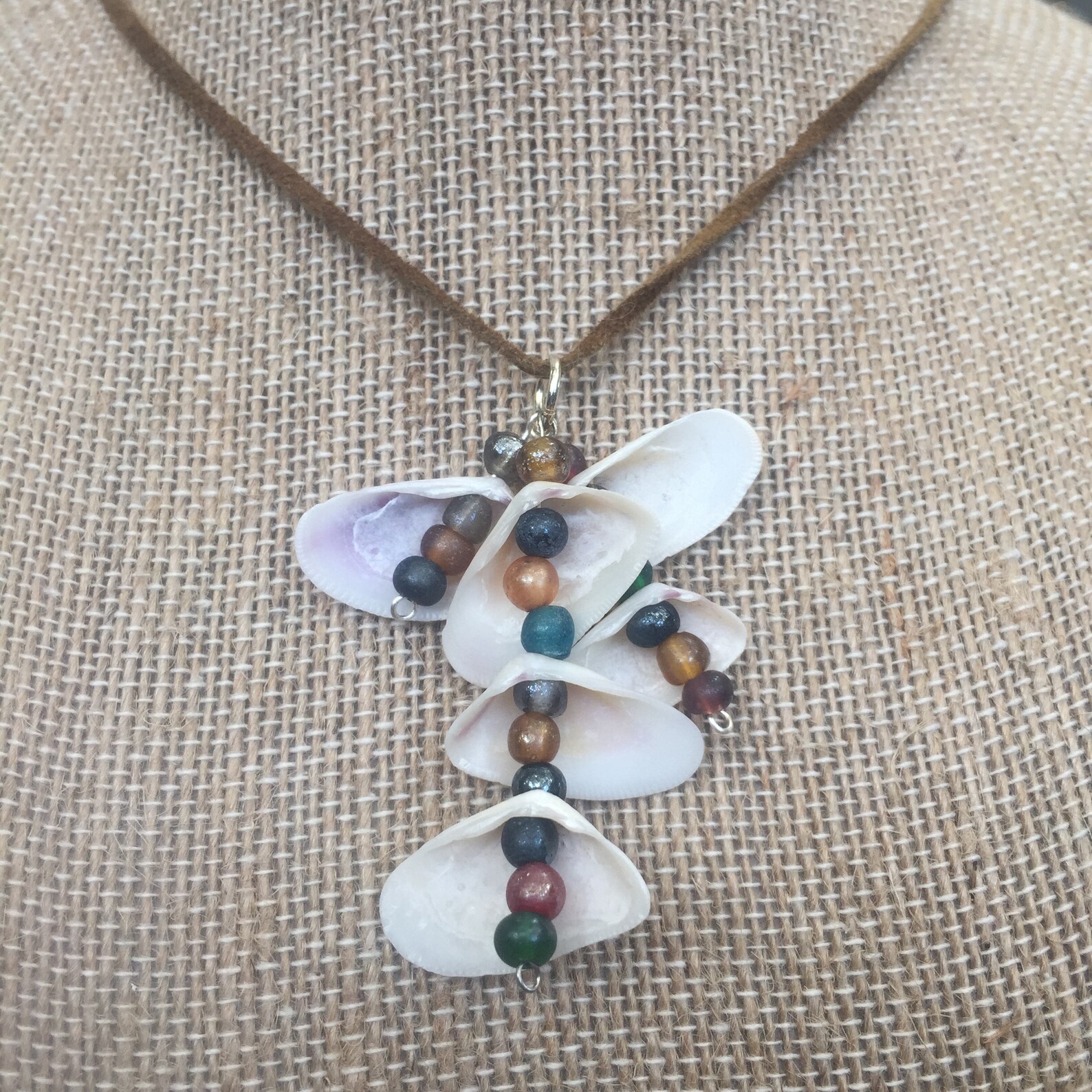 Coquina Shell Necklace and Earring Set - Etsy