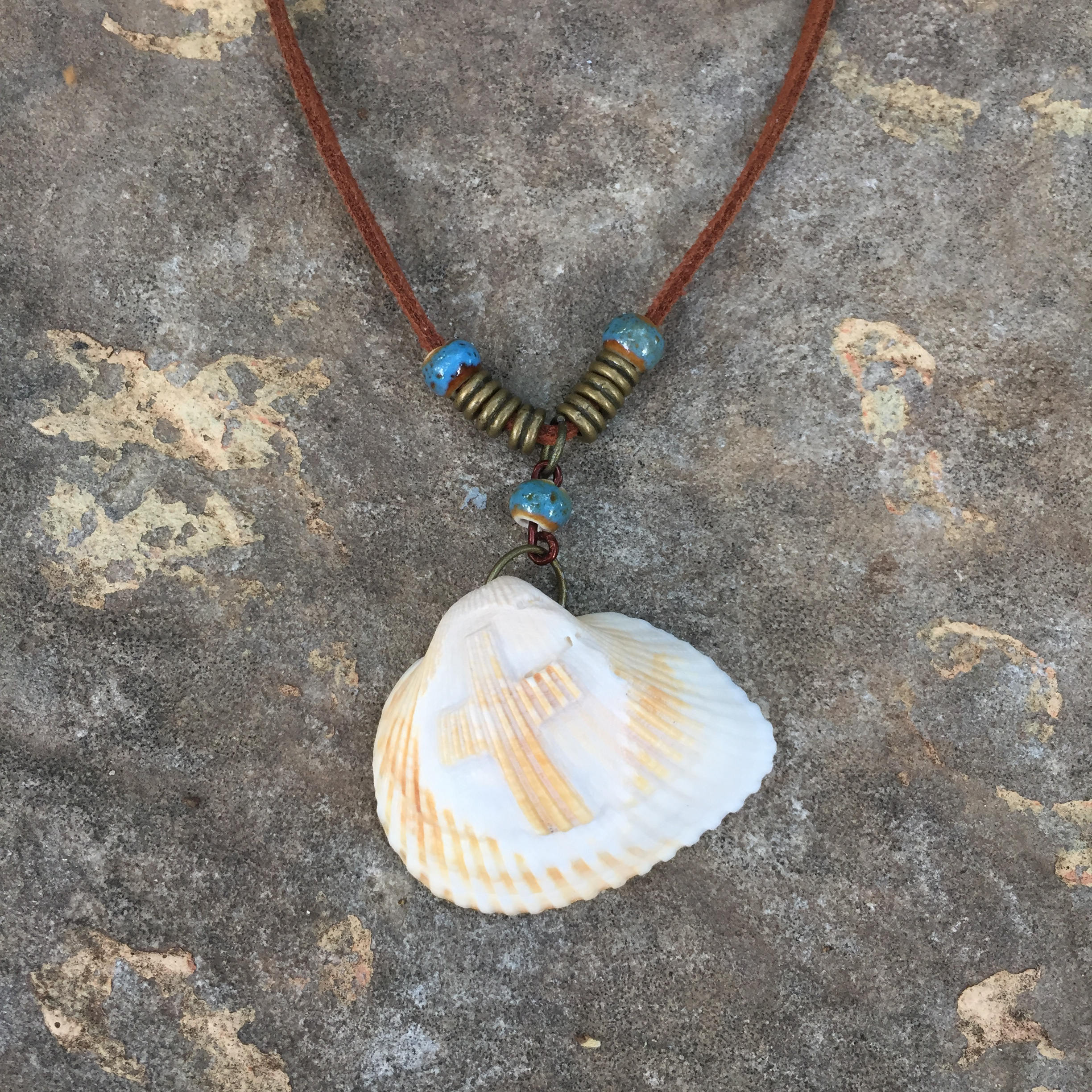 Carved Cross Ark Shell Necklace - Etsy