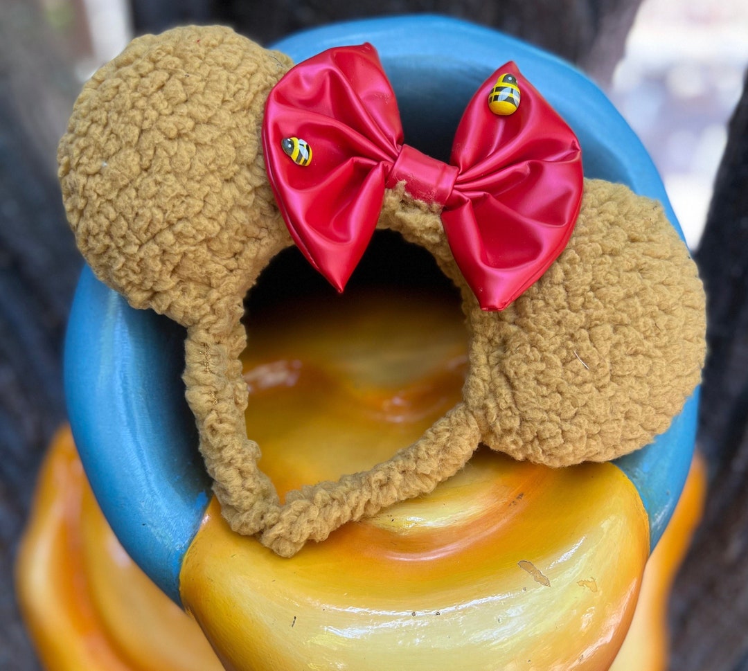 Pooh Bear Mouse Ears Headband, Winnie the Pooh Ears, Gifts, Costume ...
