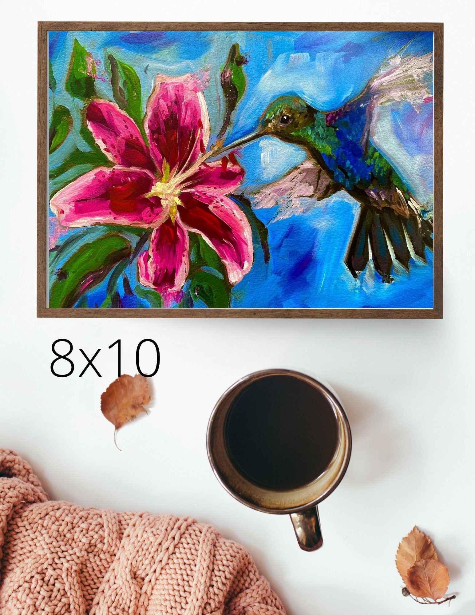 Hummingbird Print, Hummingbird Wall Art, Hummingbird Painting Print ...