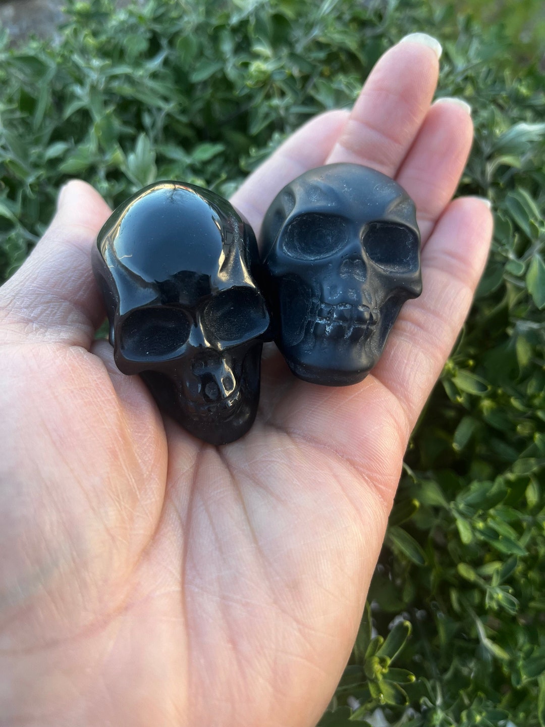 Black Obsidian Skull, Halloween Decor, Crystal Skull, Crystals for ...