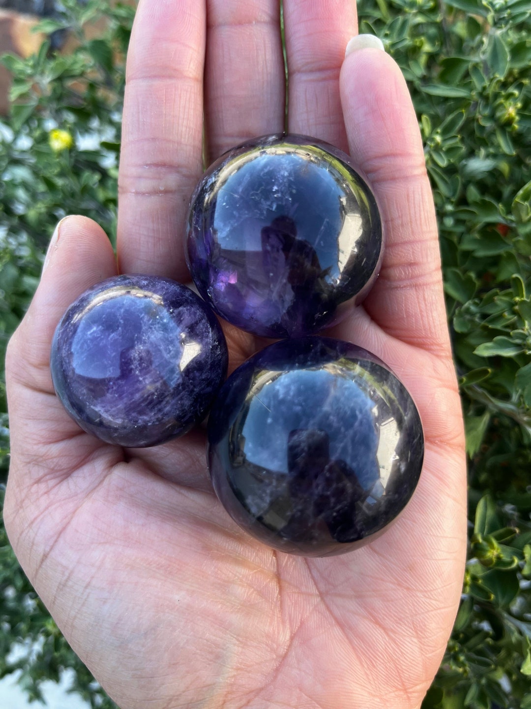 Amethyst Sphere, W/ Crystal Stand, Amethyst Crystal, Crystal Ball ...