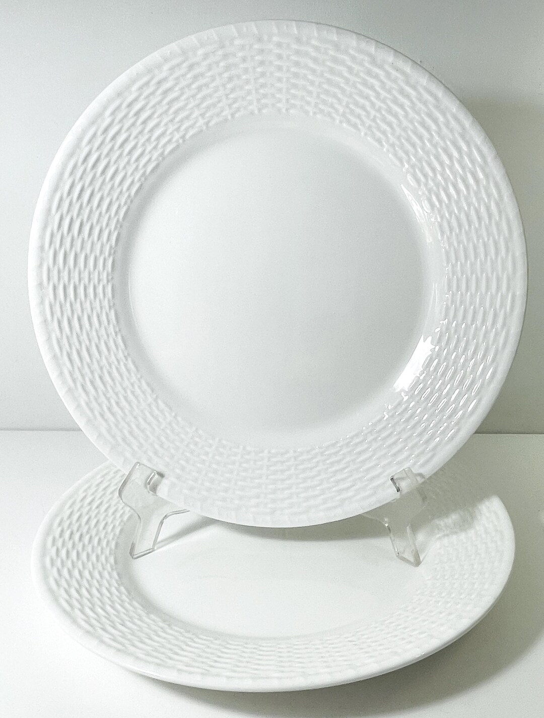 Wedgwood Nantucket Basketweave Dinner Plates - Etsy