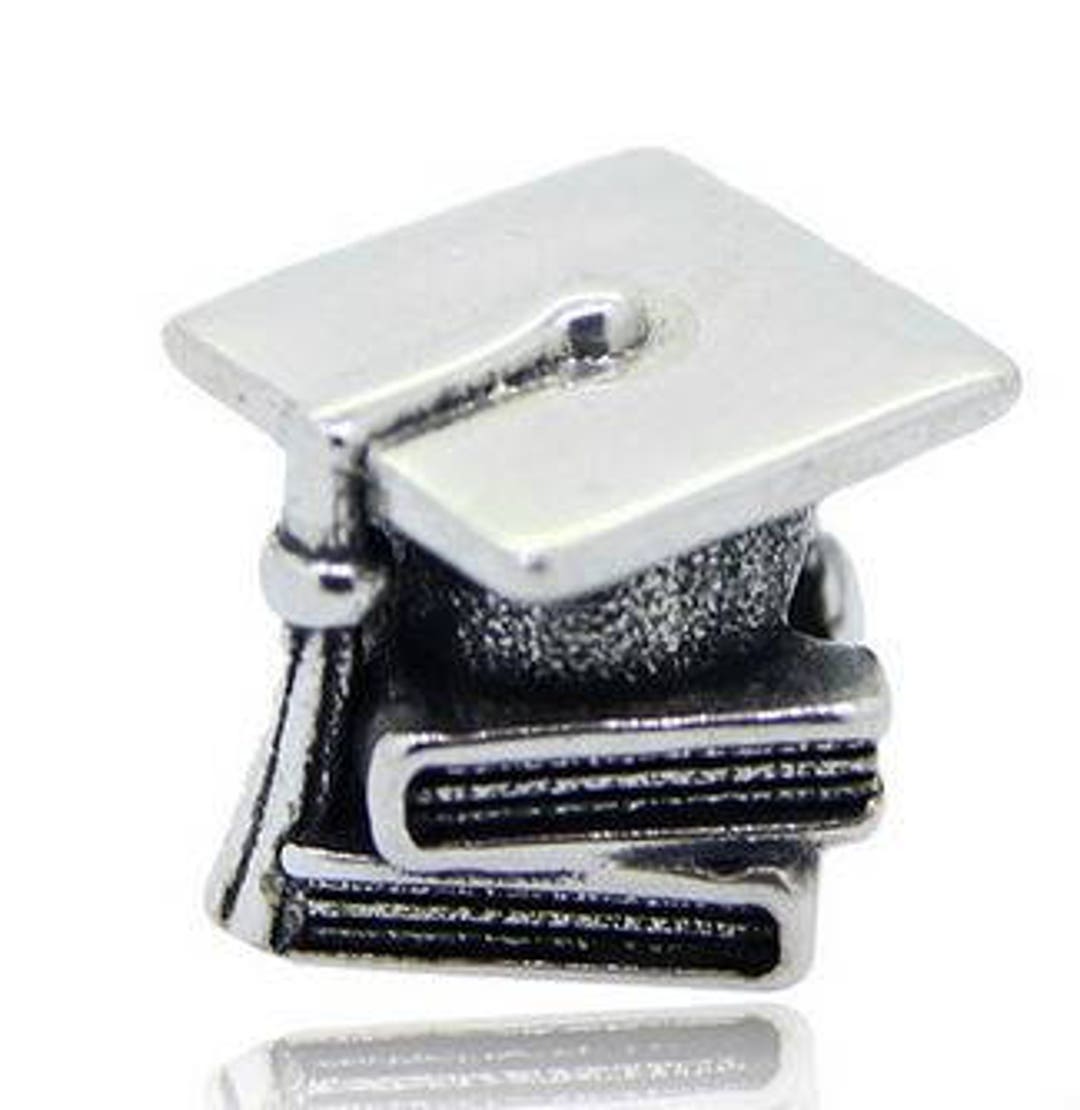 Genuine Sterling Silver Charm - Graduation Cap - Bead Charm - Fits ...