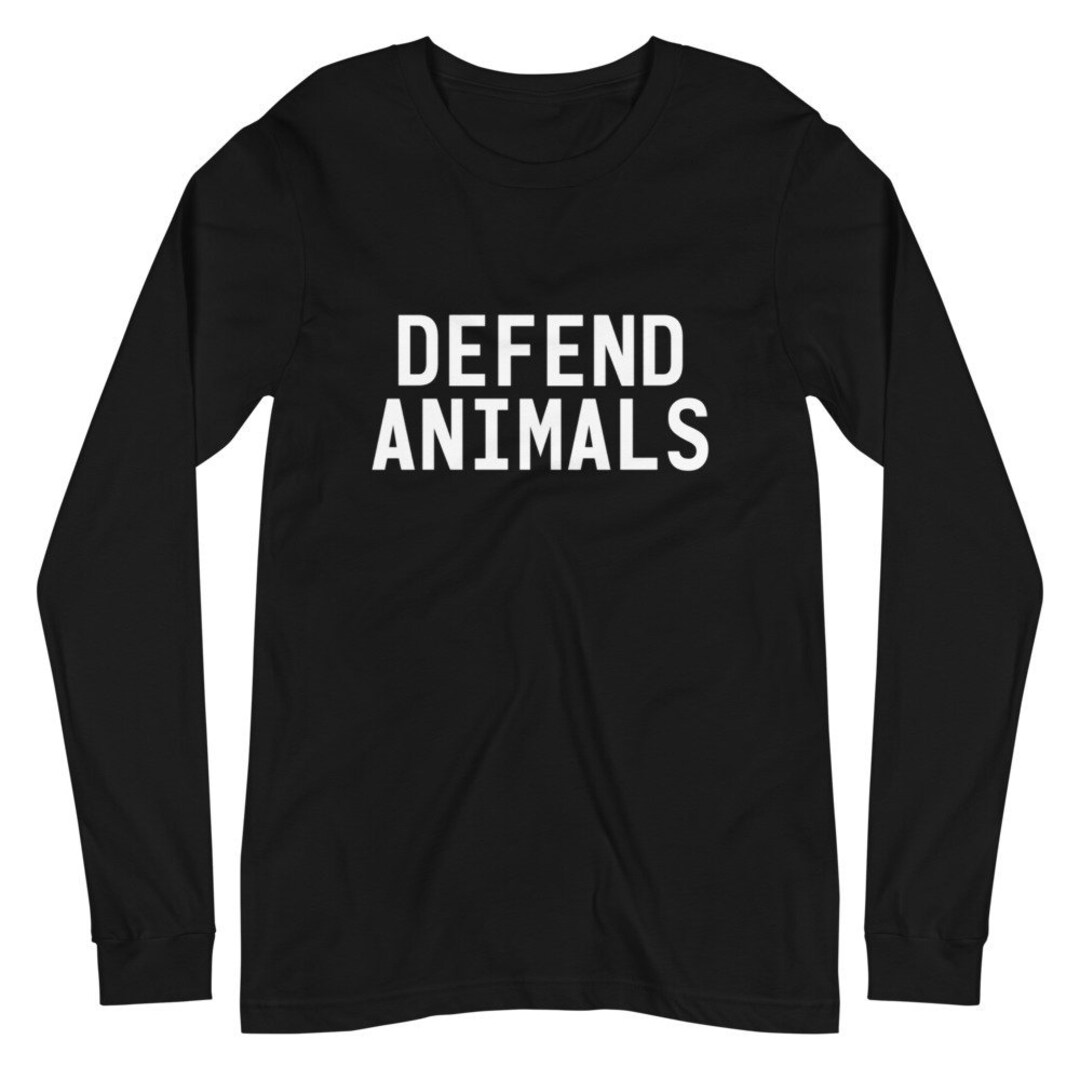 Defend Animals | Long-sleeve Unisex T-shirt | Vegan | Animal Liberation ...