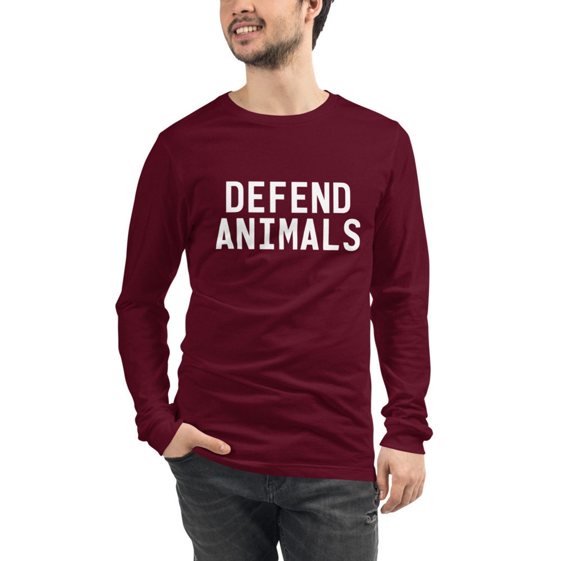 Defend Animals Long-sleeve Unisex T-shirt Vegan Animal Liberation ...