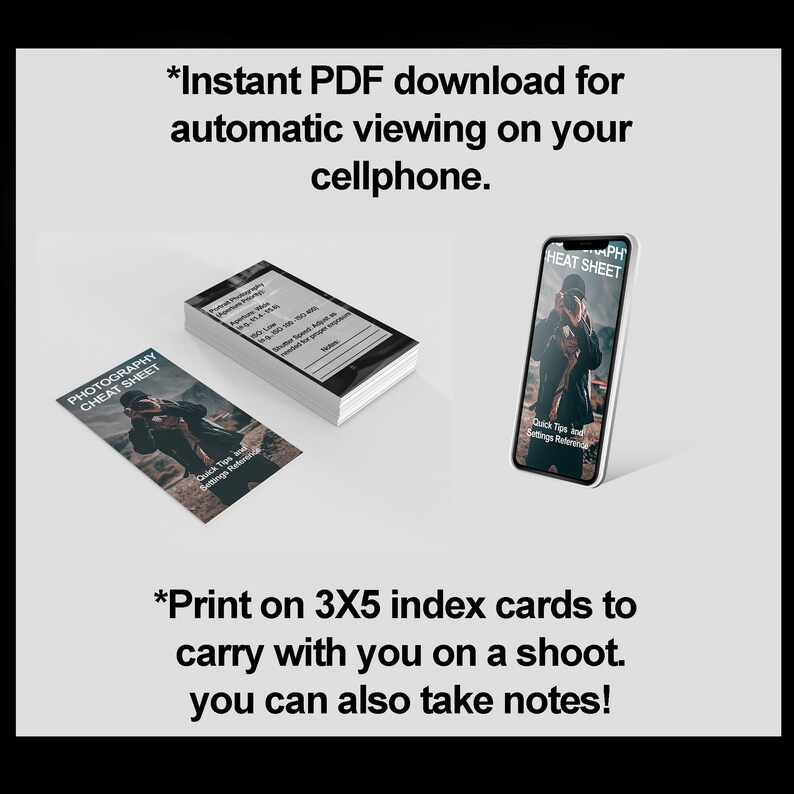 Photography Cheat Sheet Quick Tips & Settings Reference - Etsy