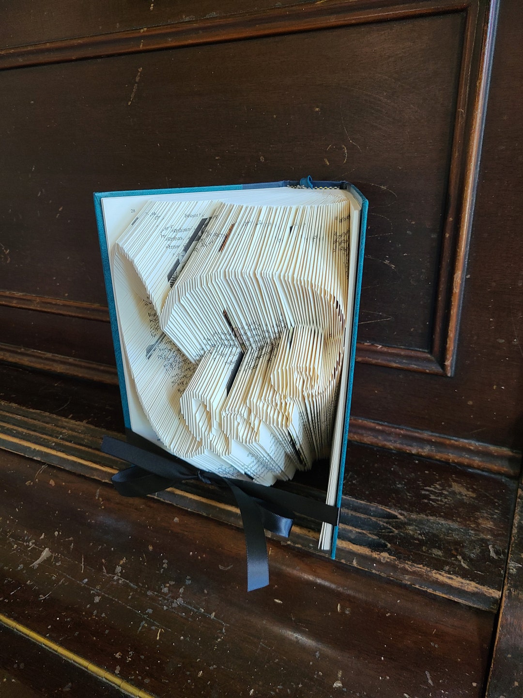 Heart Love Folded Book Art Pattern - PATTERN ONLY - Etsy