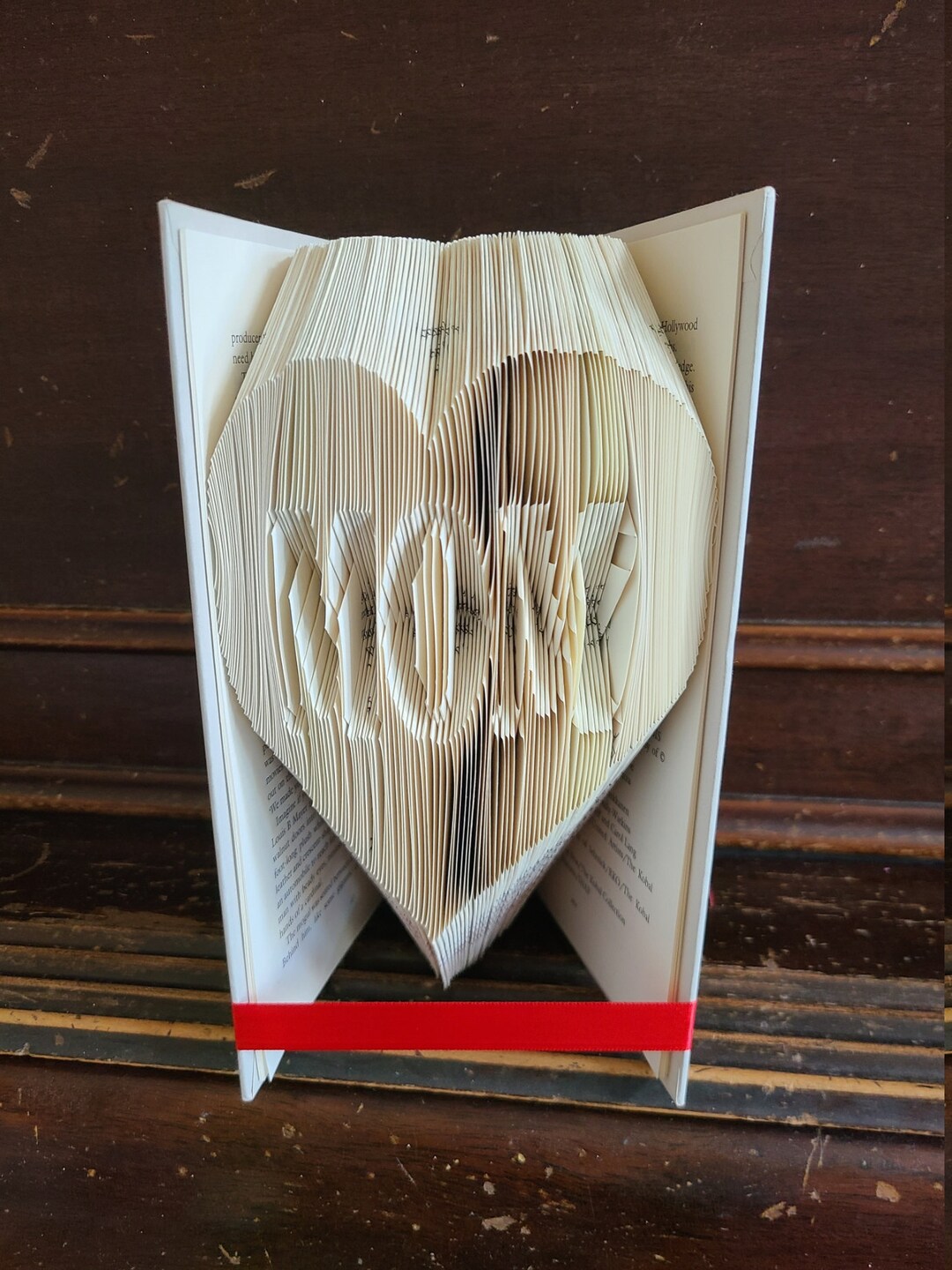 Mom in Heart Folded Book Art Decor Gift - Etsy