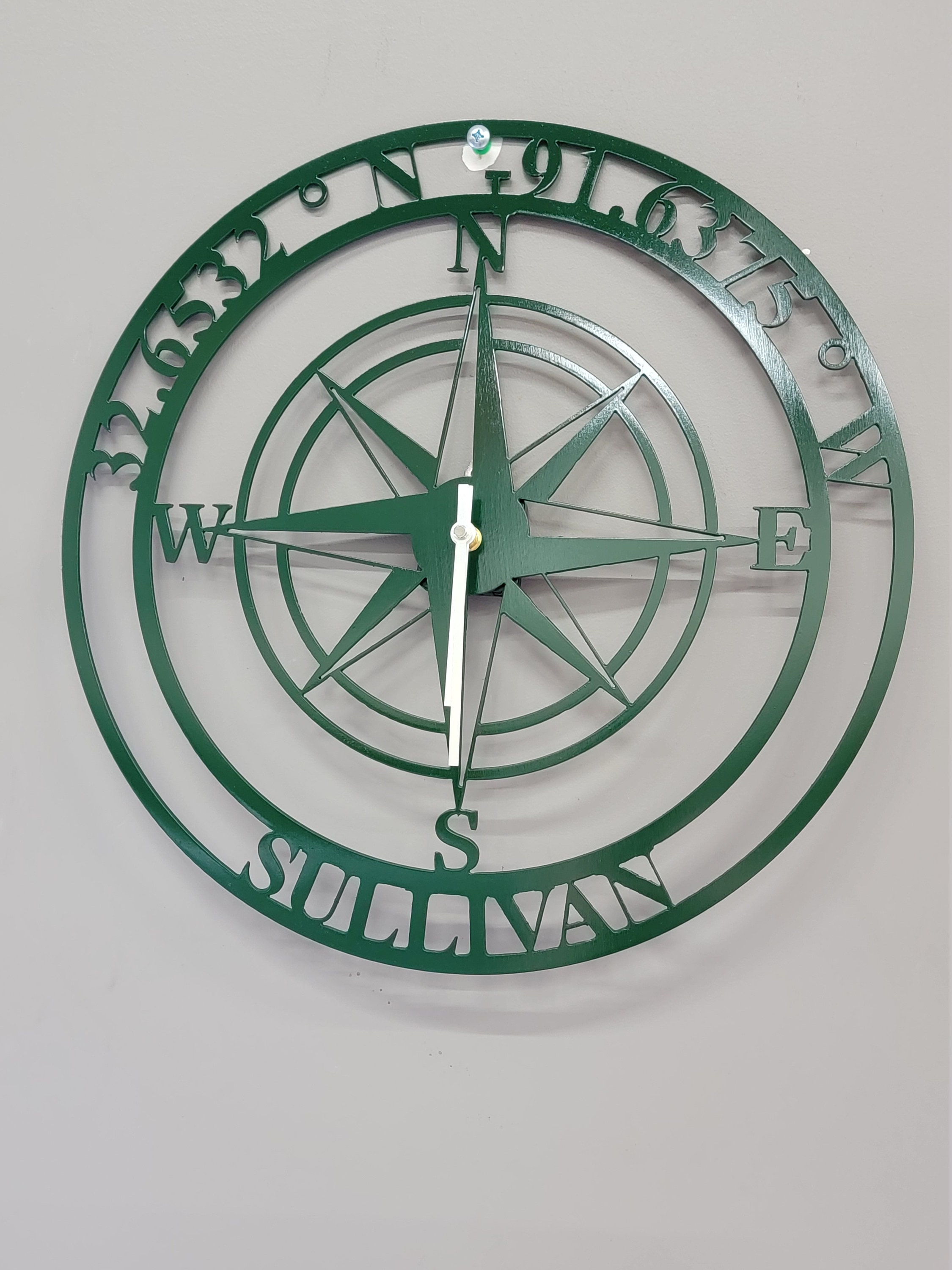 Metal Compass Rose Clock - Etsy Australia