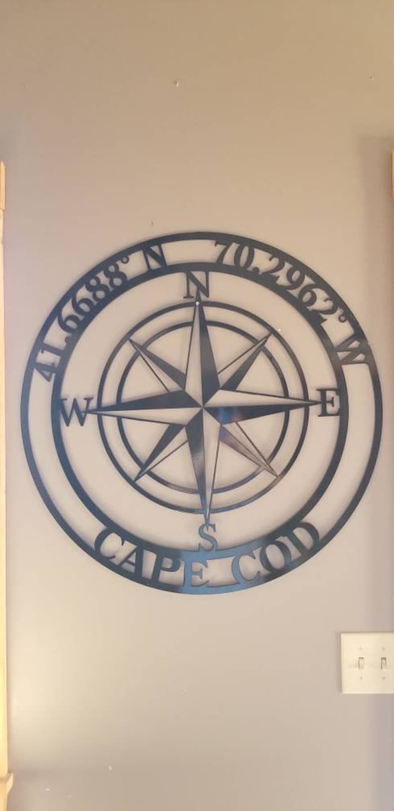 Compass Rose With City and Coordinates - Etsy Canada