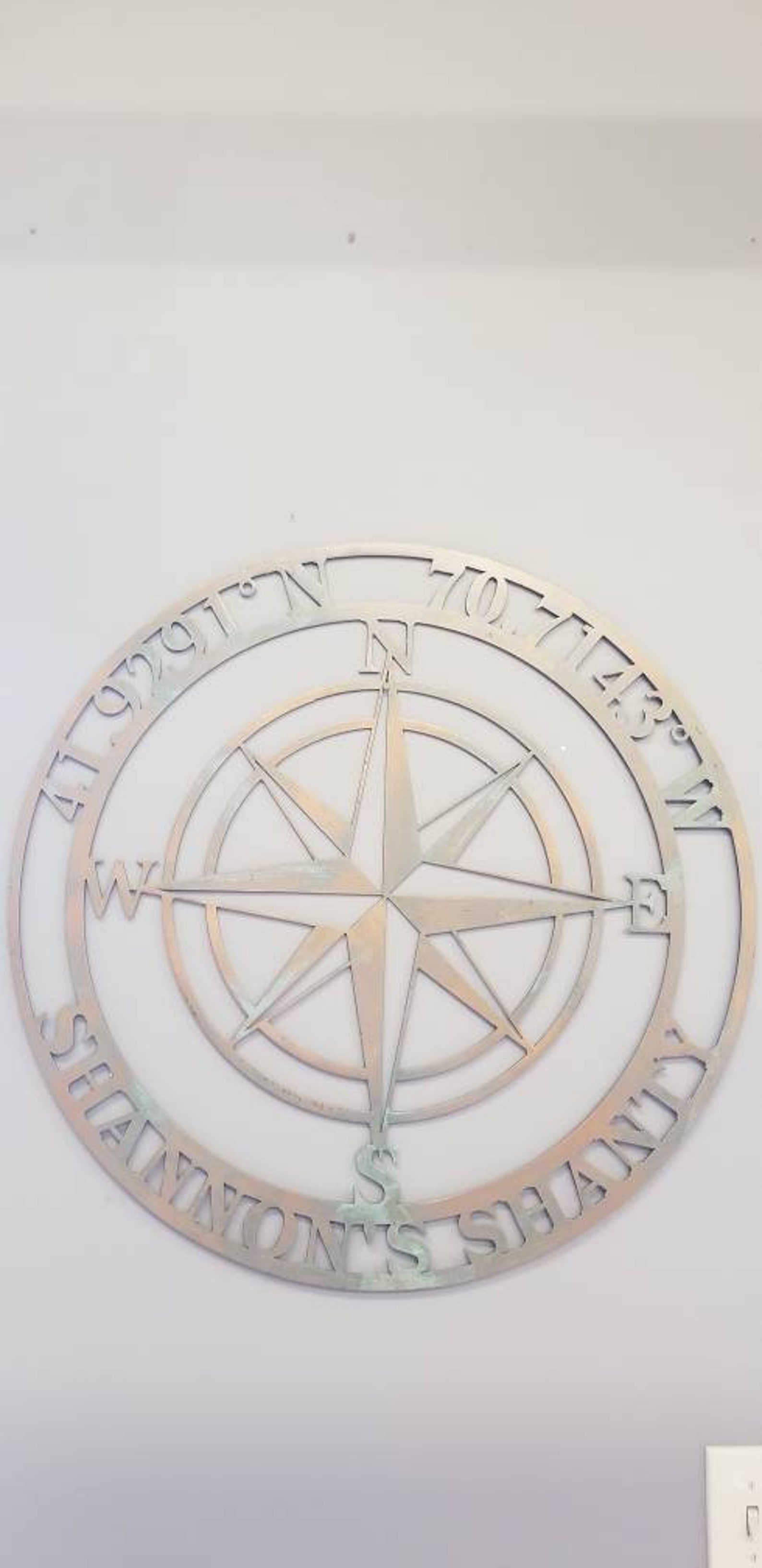 Compass Rose With City and Coordinates - Etsy