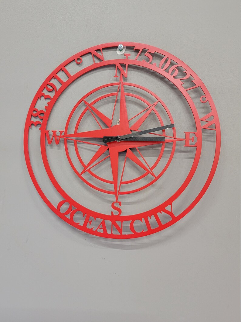 Metal Compass Rose - Clock - Etsy Canada