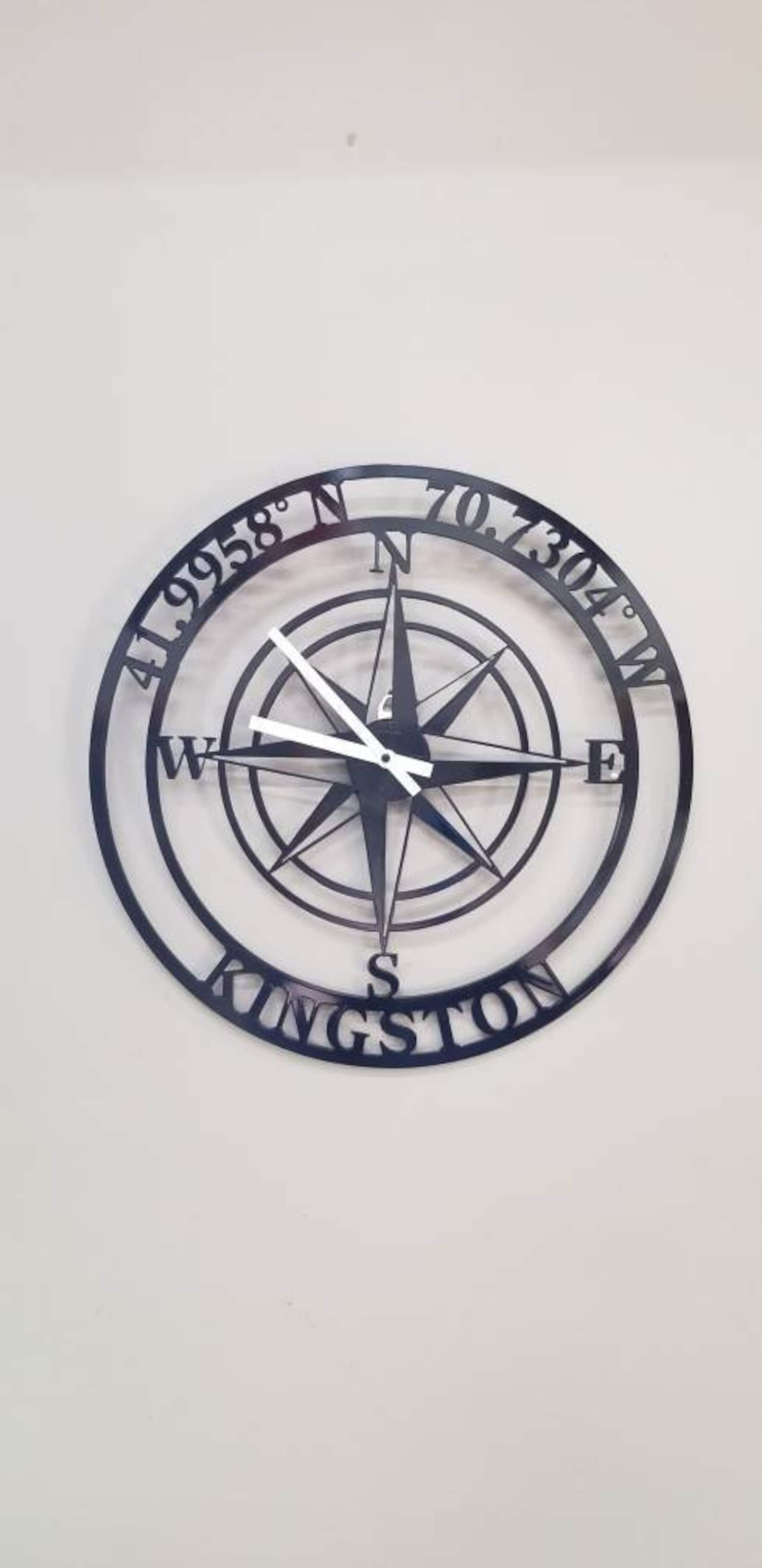 Metal Compass Rose - Clock - Etsy Canada