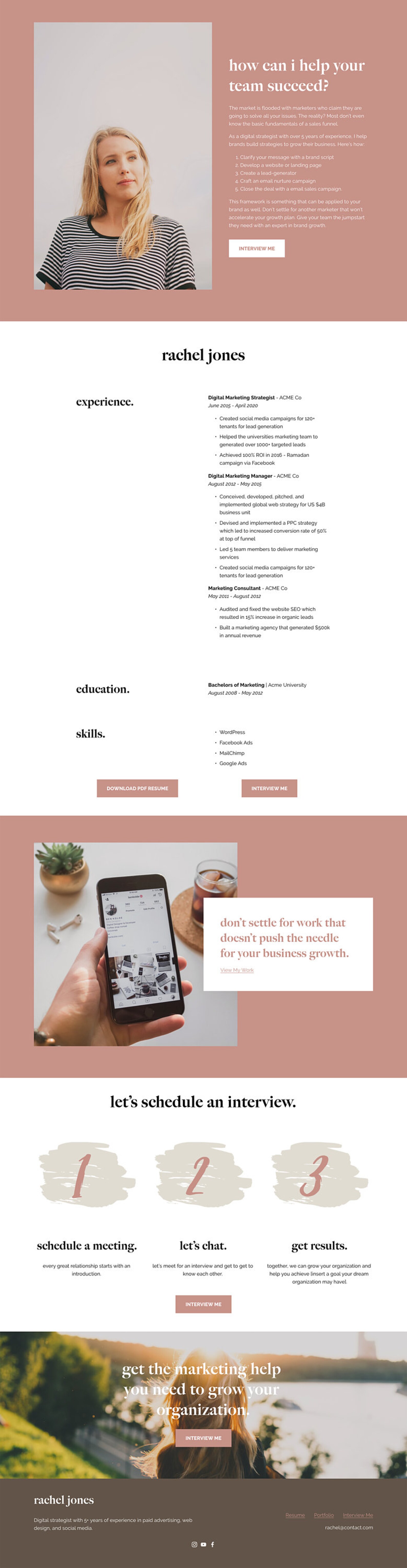 Squarespace Portfolio Template With Written Prompts To Help Etsy Canada