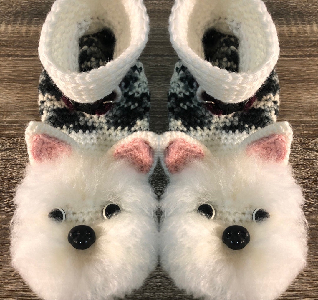 West Highland White Terrier, Westie: Slippers, Handmade, Crochet ...