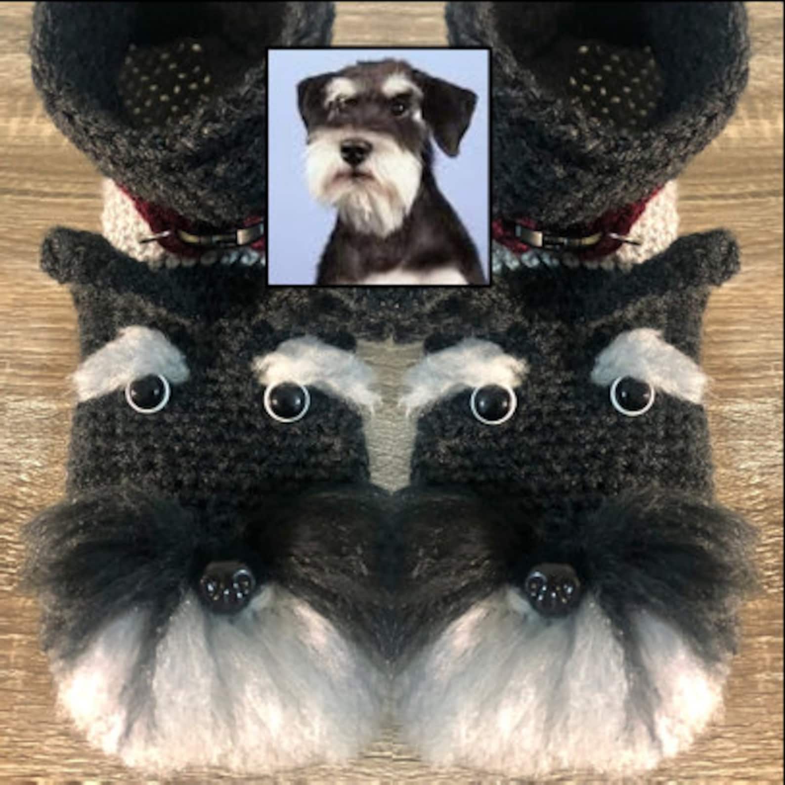 Schnauzer: Slippers, Handmade, Crochet, Customizable - Etsy