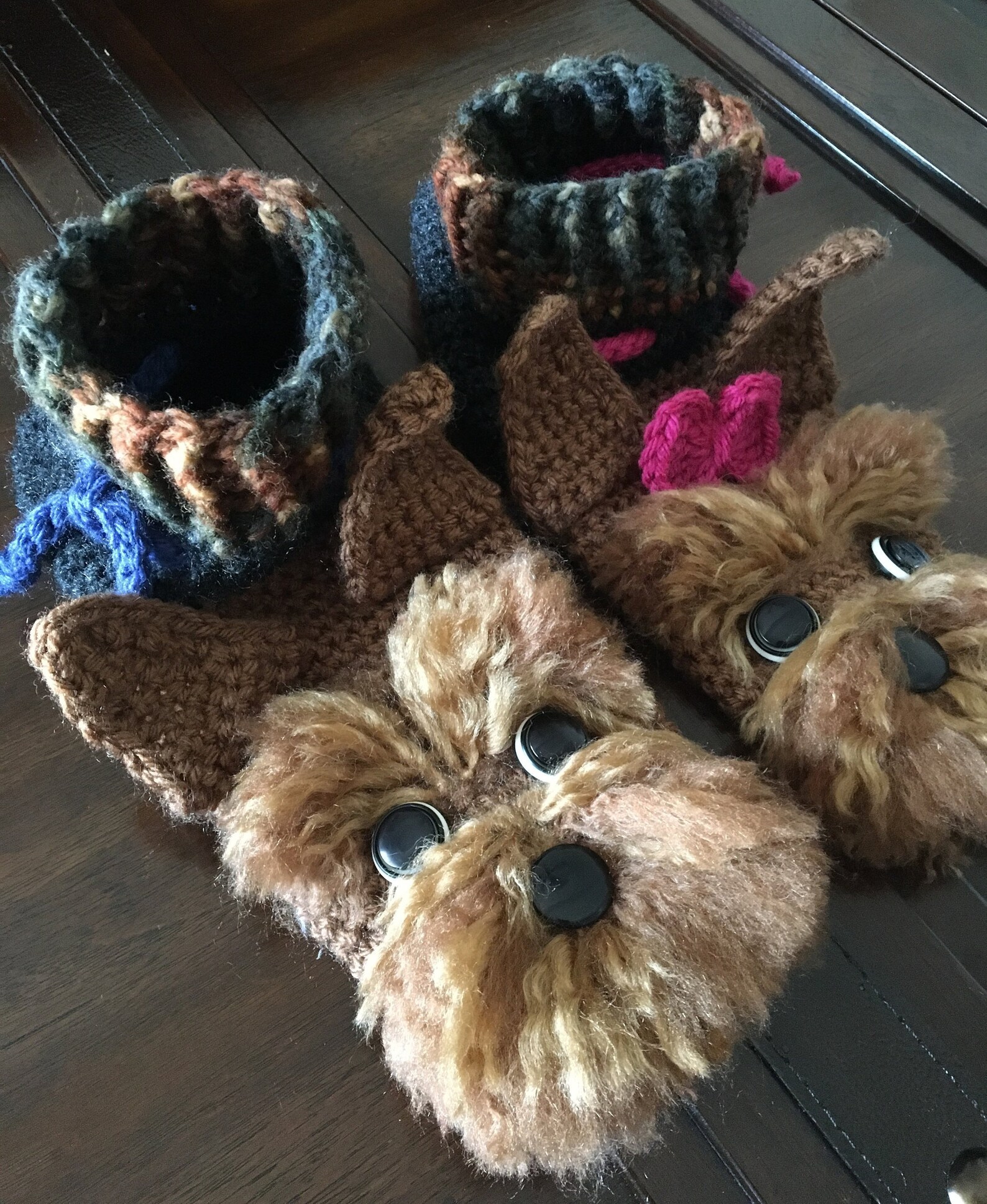 Yorkie: Slippers, Handmade, Crochet, Customizable - Etsy