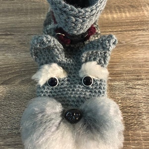 Schnauzer: Slippers, Handmade, Crochet, Customizable - Etsy