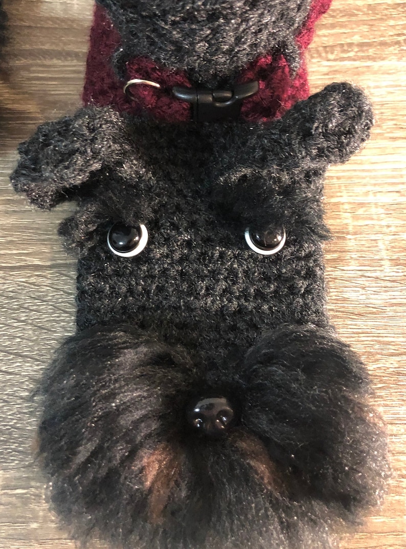 Schnauzer: Slippers, Handmade, Crochet, Customizable - Etsy