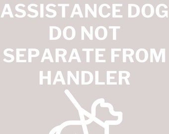 Service Dog on Board Car Window Sticker Assistance Mastiff Sign Decal ...