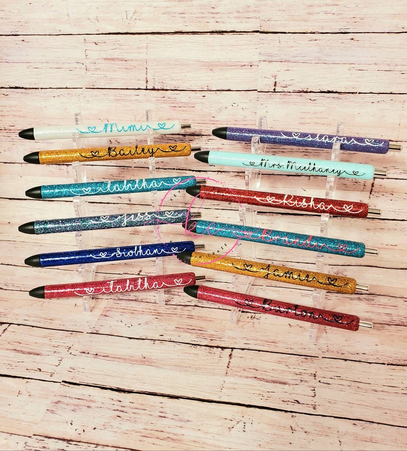 Individual Custom Refillable Glitter Gel Pen Includes Refill ...