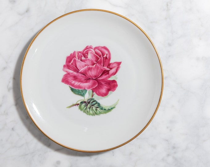 Heinrich & Co - Selb Bavaria - Mission Bells Rose 8" Plate - Pink Rose ...