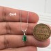 Natural Emerald Square Step Cut AA Quality Solitaire Pendant in 18K ...