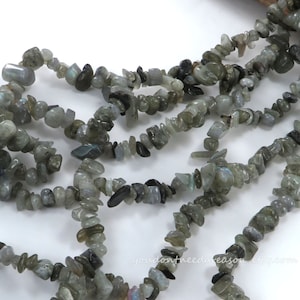 30 Strand of Natural Labradorite Chip Beads Natural Gemstone Chips ...