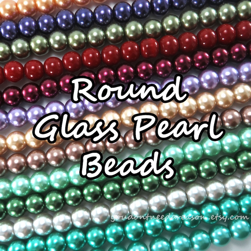 Pearl Glass Beads - Etsy