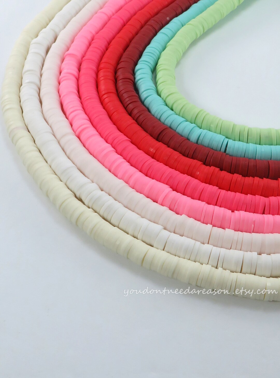 6mm Polymer Clay Flat Round Disc Beads for Jewelry Making | Approximate ...