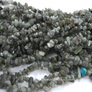 30 Strand of Natural Labradorite Chip Beads Natural Gemstone Chips ...